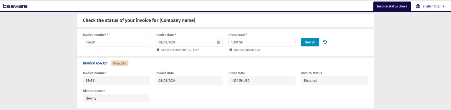 Invoice status check